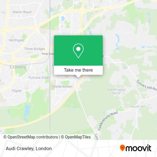 How to get to Audi Crawley by bus or train?