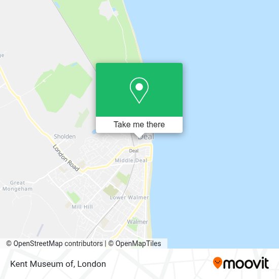 How to get to Kent Museum of in Deal by bus or train?