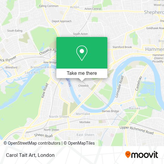 How to get to Carol Tait Art in Chiswick by bus, train or Tube?