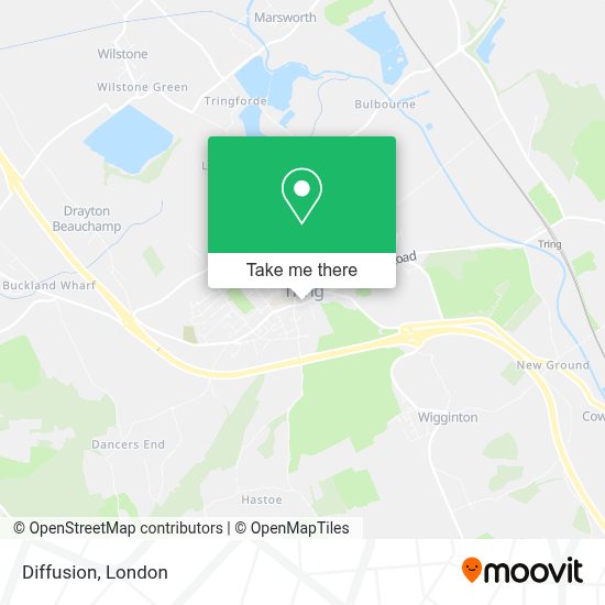 How to get to Diffusion in Dacorum by bus or train?