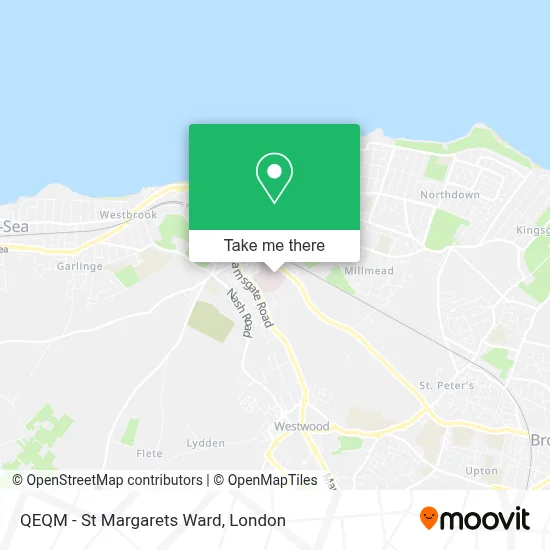 How to Get to QEQM - St Margarets Ward in Margate by Bus or Train?