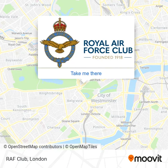 How to Get to RAF Club in Mayfair by Bus, Tube or Train?