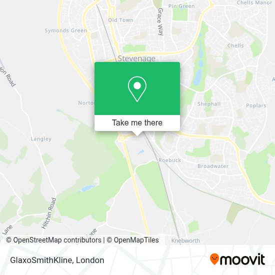 How to Get to GlaxoSmithKline in Stevenage by Bus or Train?