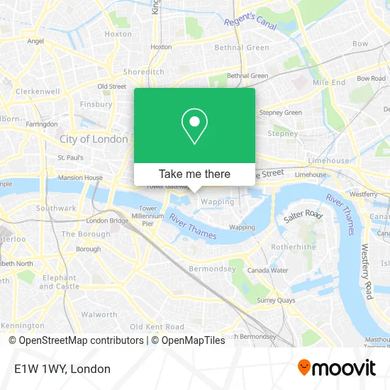How to Get to E1W 1WY in Wapping by Bus, Tube, Train or DLR?