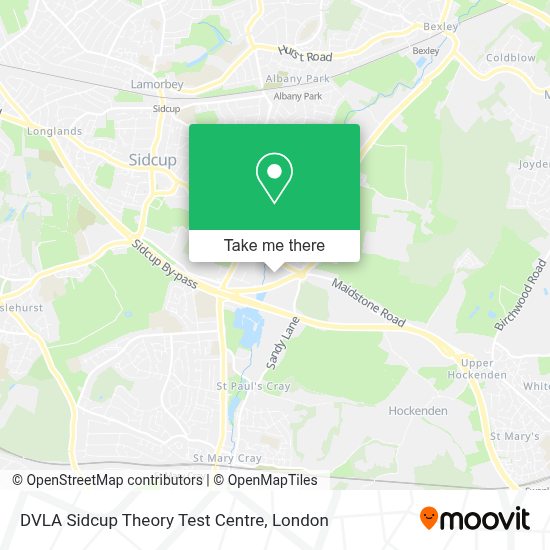 How to Get to DVLA Sidcup Theory Test Centre in Foot'S Cray by Bus or ...