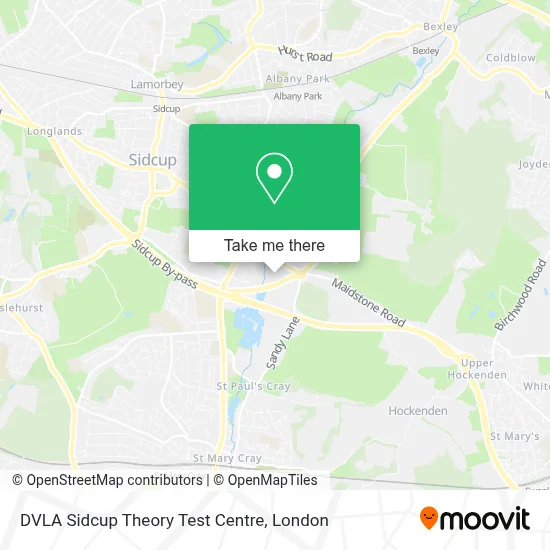 How to Get to DVLA Sidcup Theory Test Centre in Foot'S Cray by Bus or ...