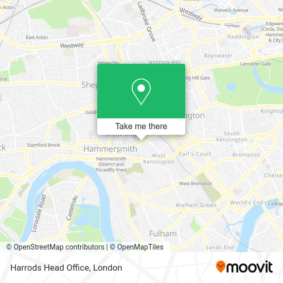 How to Get to Harrods Head Office in Hammersmith by Bus, Train or Tube?