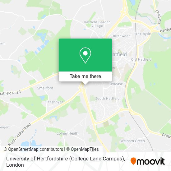 How to Get to University of Hertfordshire (College Lane Campus) in ...