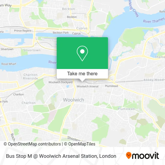 How to Get to Bus Stop M @ Woolwich Arsenal Station by Bus, Train or DLR?