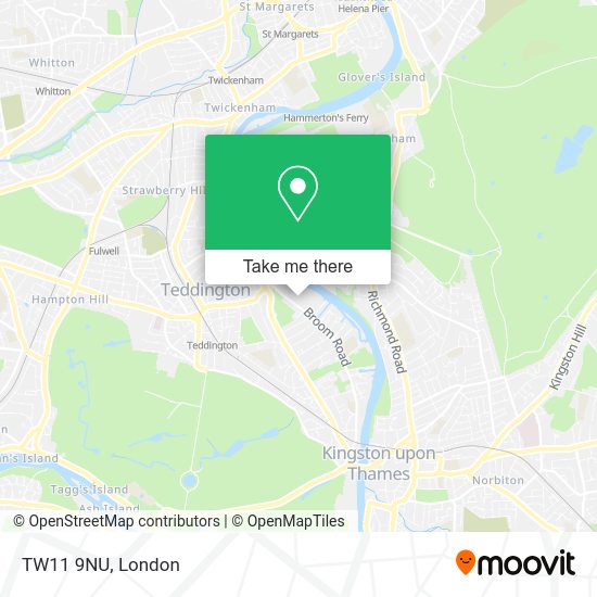 How to Get to TW11 9NU in Teddington by Bus, Train or Tube?