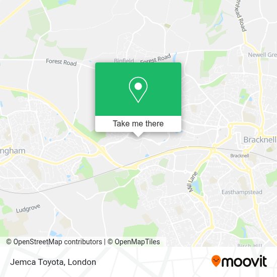 How to Get to Jemca Toyota in Bracknell by Bus or Train?