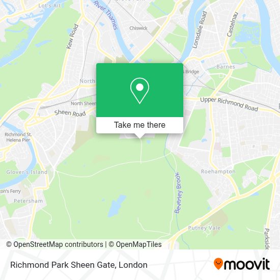 How to Get to Richmond Park Sheen Gate by Train, Bus or Tube?