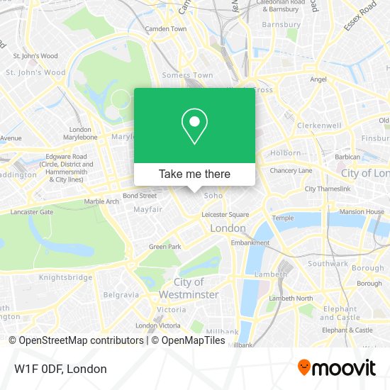 How to Get to W1F 0DF in Soho by Bus, Tube or Train?