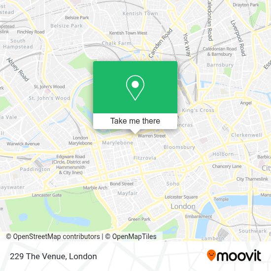 How to Get to 229 The Venue in Marylebone by Tube, Bus or Train?