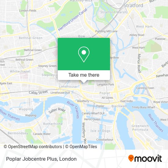 How to get to Poplar Jobcentre Plus in Westferry by bus, train, Tube or ...