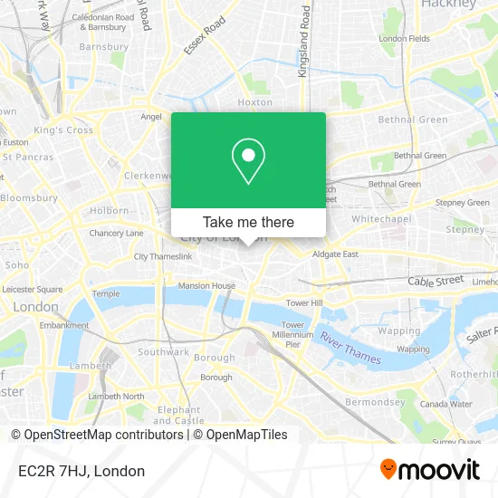 How to Get to EC2R 7HJ in City Of London by Bus, Train or Tube?