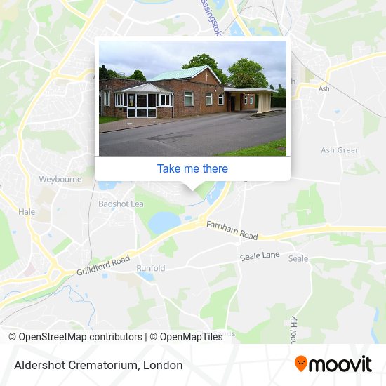 How to Get to Aldershot Crematorium in Rushmoor by Bus or Train?