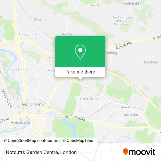 How to Get to Notcutts Garden Centre in Maidstone by Bus, Train or Tube?