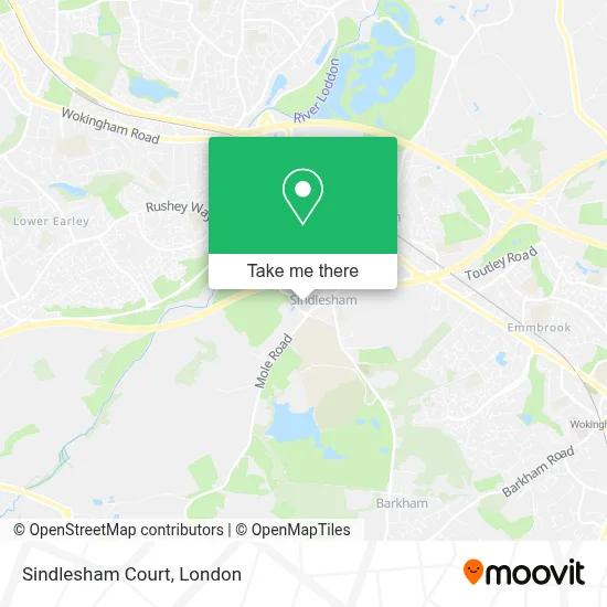 How to Get to Sindlesham Court in Wokingham by Bus or Train?