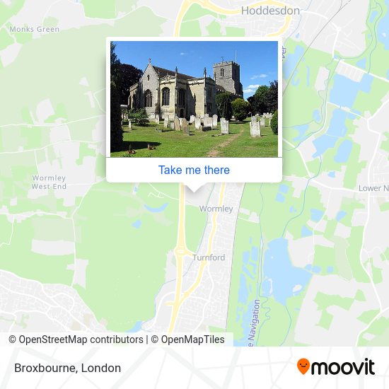 How to Get to Broxbourne by Bus, Train or Tube?