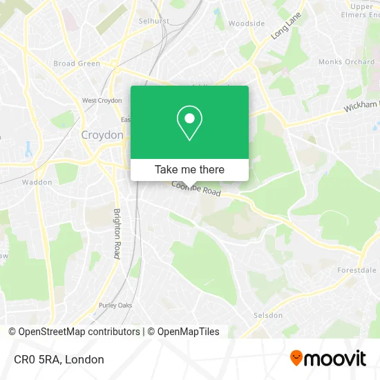 How to Get to CR0 5RA in South Croydon by Bus, Train or Tramlink?
