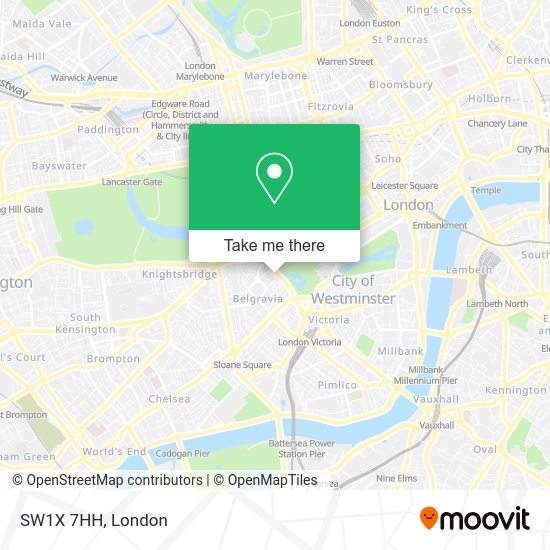 How to Get to SW1X 7HH in Belgravia by Bus, Tube or Train?