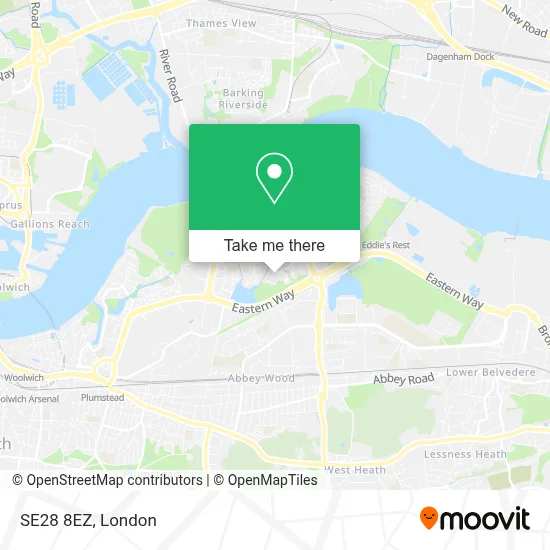 How to Get to SE28 8EZ in Thamesmead by Bus, Train, Tube or DLR?