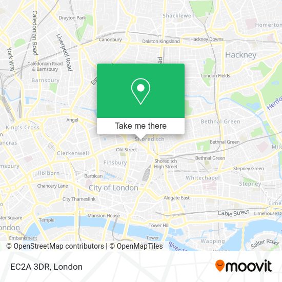 How to Get to EC2A 3DR in Shoreditch by Bus, Tube or Train?