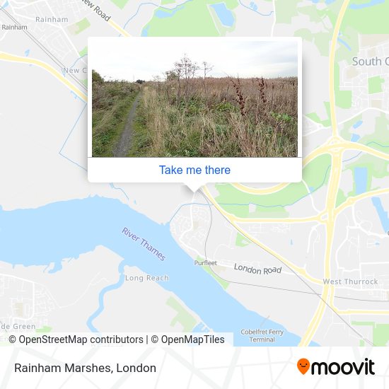 How to get to Rainham Marshes in Thurrock by bus, train, Tube or DLR?