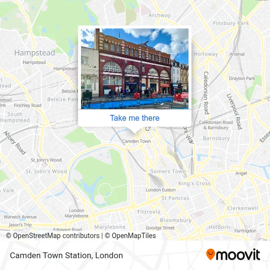 How to Get to Camden Town Station by Tube, Bus, Train or DLR?