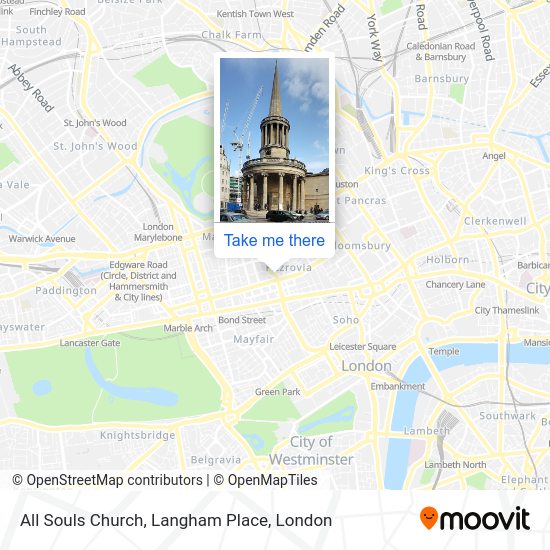 How to Get to All Souls Church, Langham Place in Marylebone by Tube ...