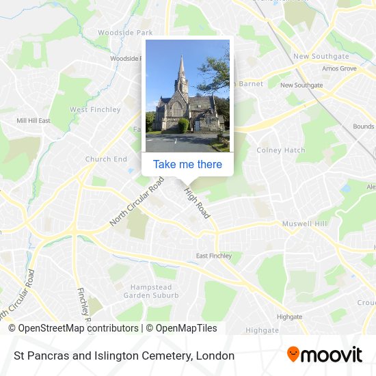 How to Get to St Pancras and Islington Cemetery in Finchley by Bus ...