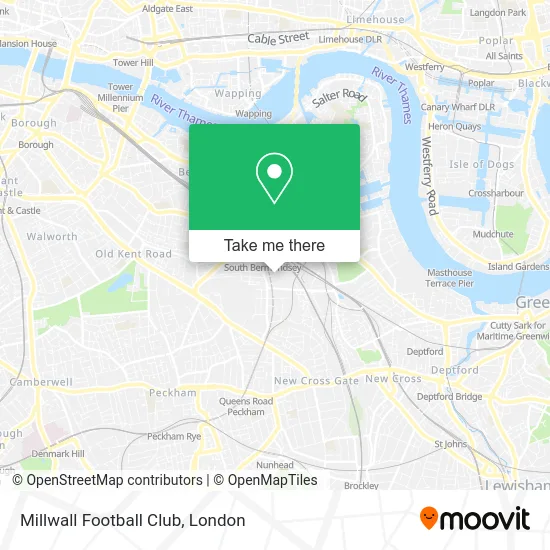 How to Get to Millwall Football Club in South Bermondsey by Train, Bus ...