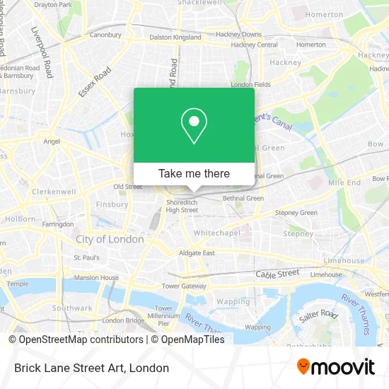 How to Get to Brick Lane Street Art in Shoreditch by Train, Bus or Tube?