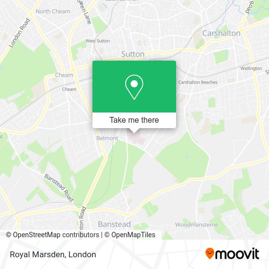 How to Get to Royal Marsden in Belmont (Sutton) by Bus, Train or Tube?