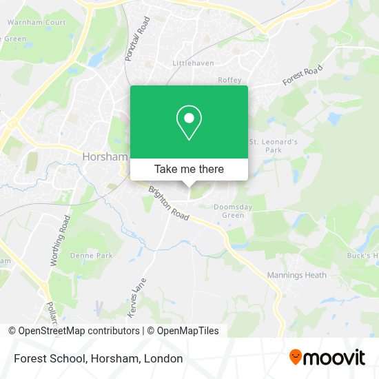 How to Get to Forest School, Horsham in Horsham (Town) by Bus or Train?