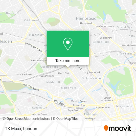 How to Get to TK Maxx in Kilburn by Bus, Tube or Train?