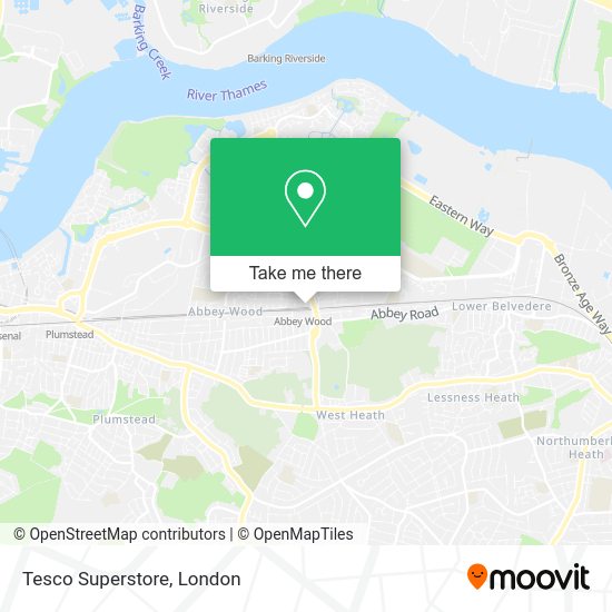 How to Get to Tesco Superstore in Abbey Wood by Train, Bus or Tube?