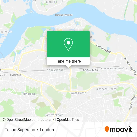 How to Get to Tesco Superstore in Abbey Wood by Train or Bus?