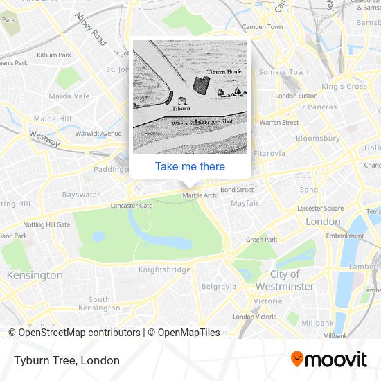 How to get to Tyburn Tree in Mayfair by Tube, Bus, Train or DLR?