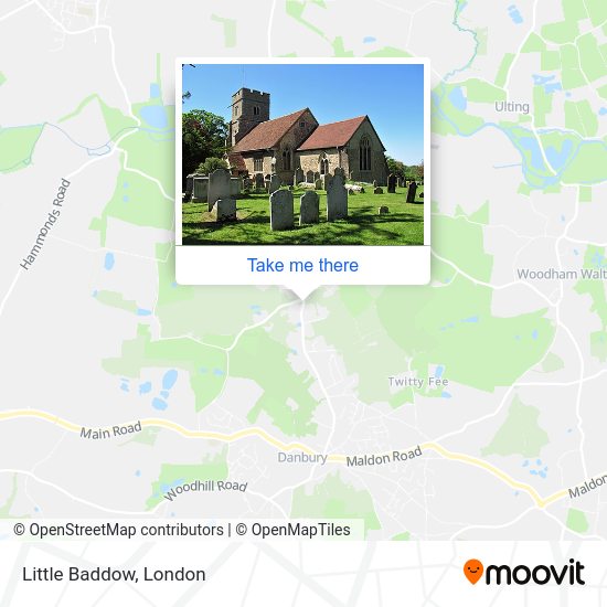 How to Get to Little Baddow in Chelmsford by Bus or Train?