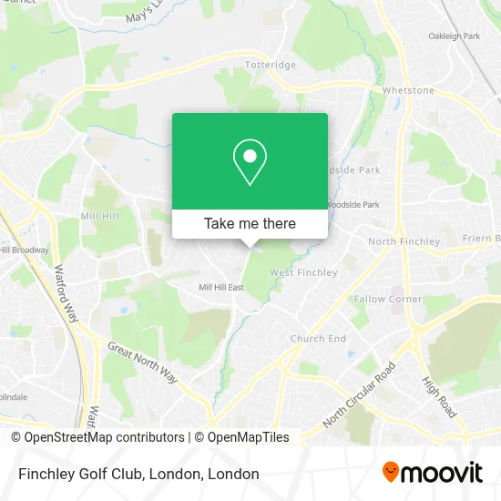 How to Get to Finchley Golf Club, London in Mill Hill by Bus, Tube or ...