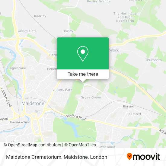 How to Get to Maidstone Crematorium, Maidstone by Bus or Train?
