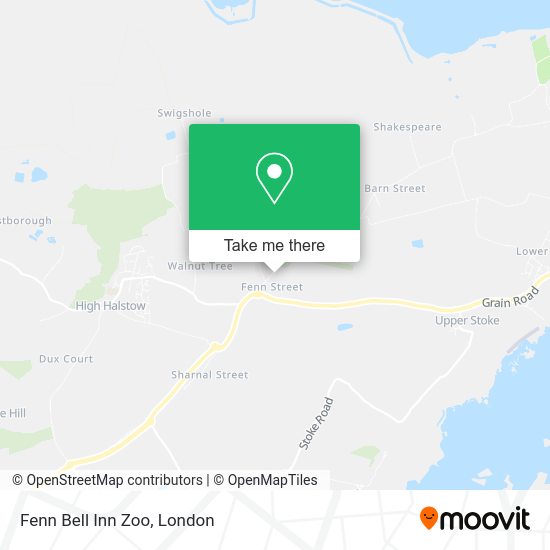 How to Get to Fenn Bell Inn Zoo in Hoo Peninsula by Bus or Train?