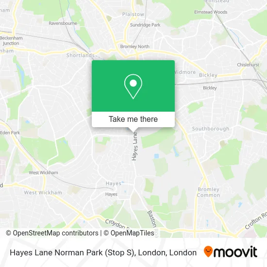 How to Get to Hayes Lane Norman Park (Stop S), London in Bromley by Bus ...