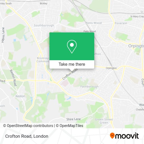 How to get to Crofton Road in Orpington by bus or train?