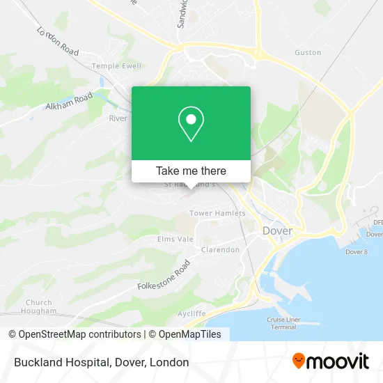How to Get to Buckland Hospital, Dover by Bus or Train?