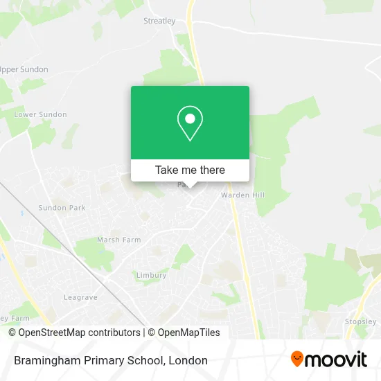 How to Get to Bramingham Primary School in Luton by Bus or Train?