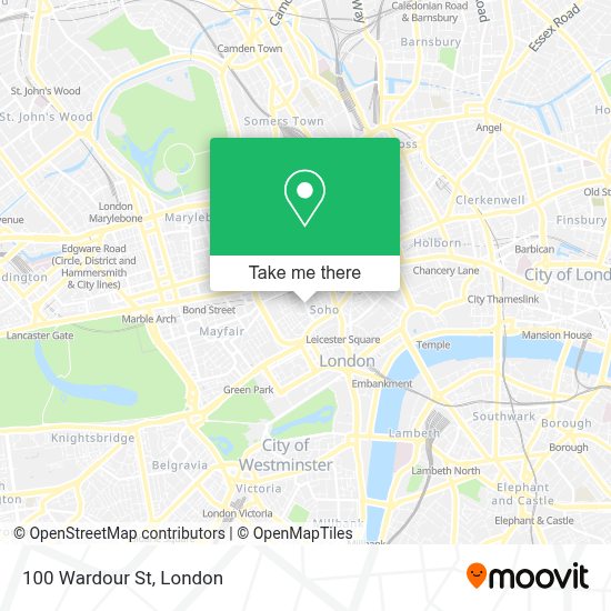 How to Get to 100 Wardour St in Soho by Train, Bus or Tube?