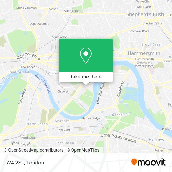 How to Get to W4 2ST in Chiswick by Bus, Tube or Train?